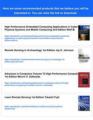 High Performance Computing in Remote Sensing Antonio J. Plaza | PDF