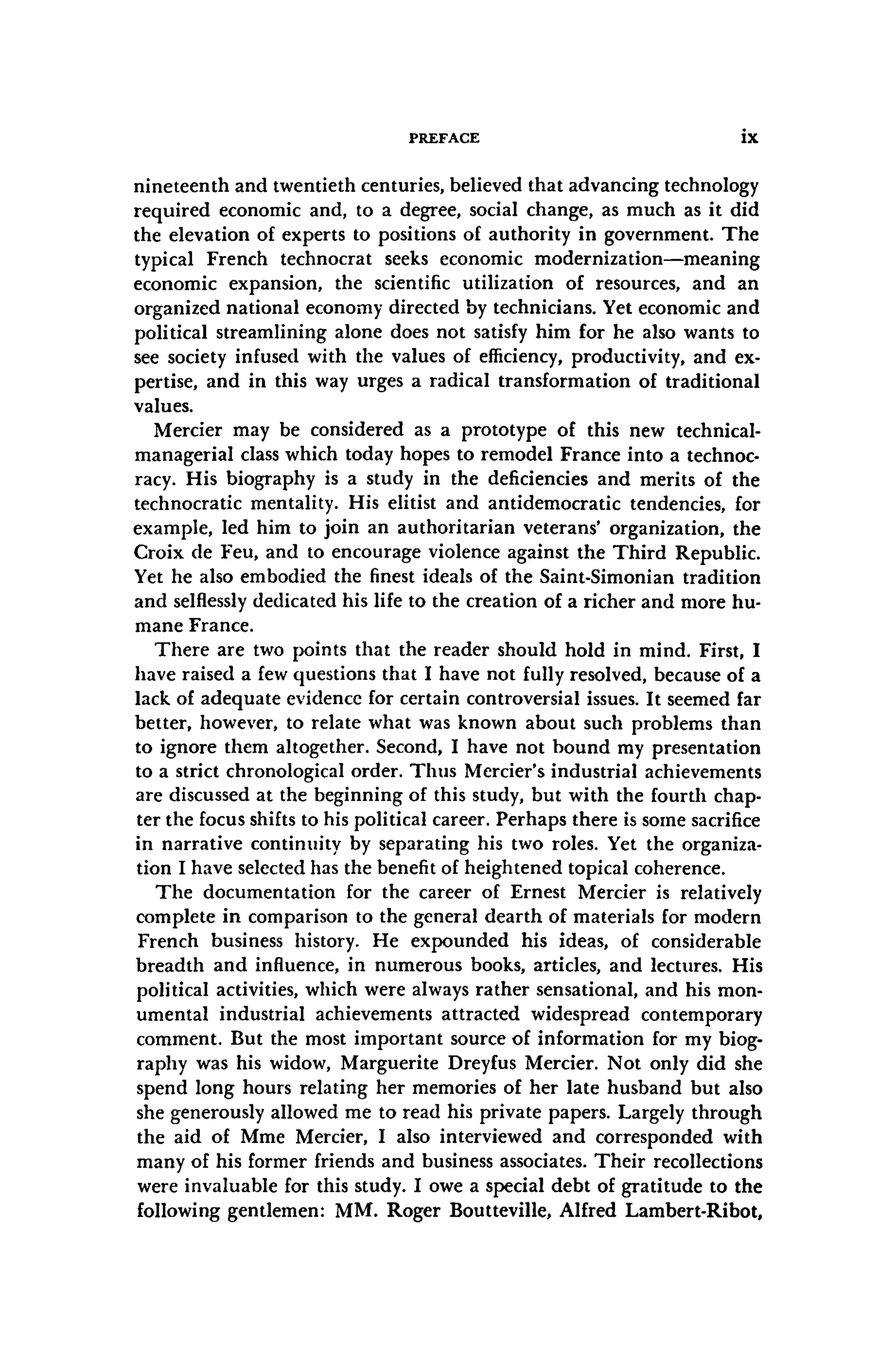 Ernest Mercier French Technocrat Richard F. Kuisel | PDF