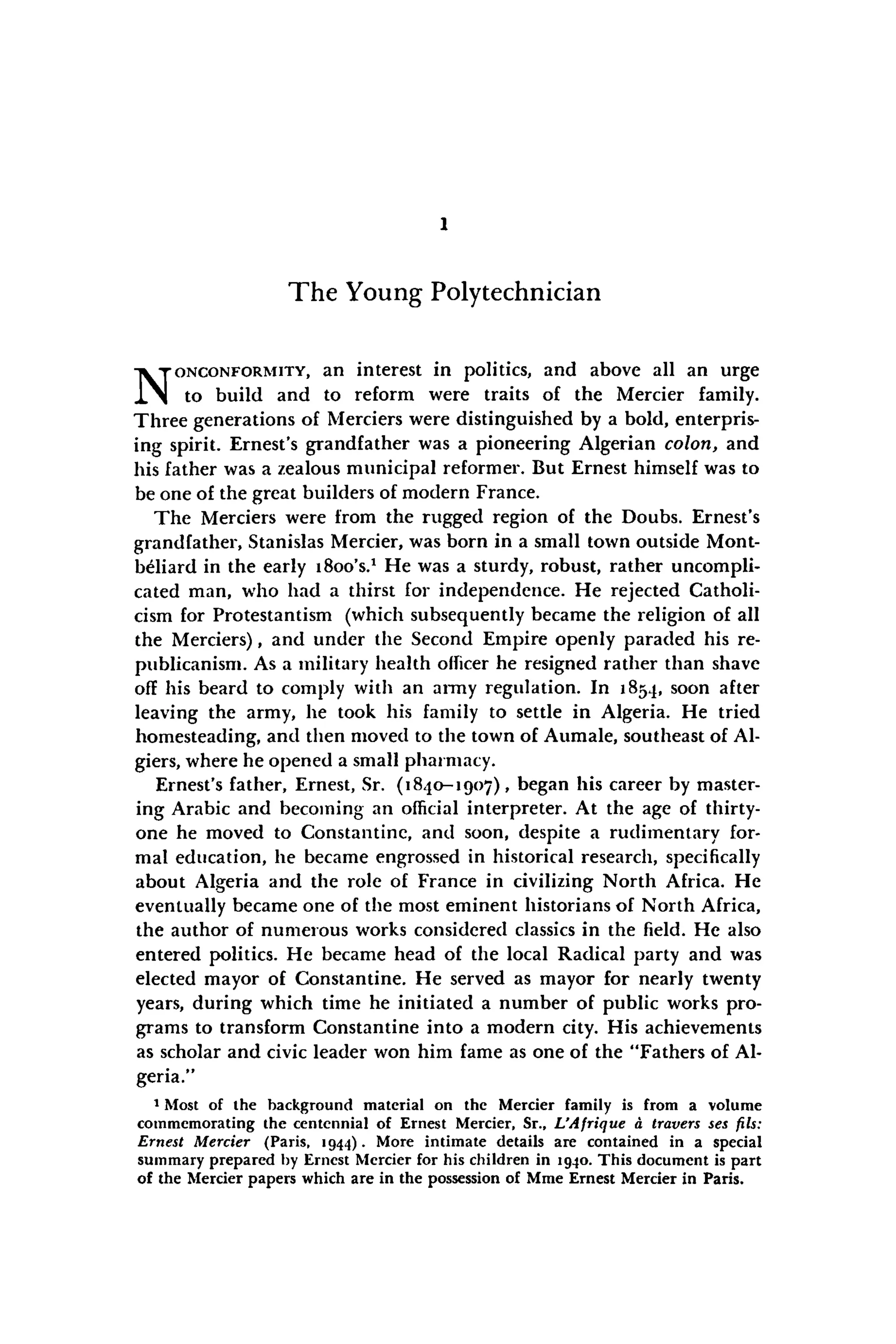 Ernest Mercier French Technocrat Richard F. Kuisel | PDF