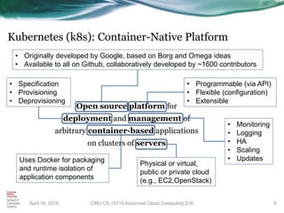 Container-Based Platforms and Kubernetes | PPT