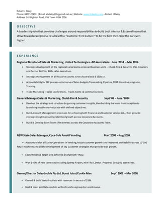 Robert J Daley Resume April 2016 | PDF