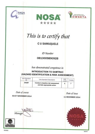 Intro to samtrac cert | PDF