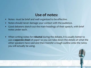 How to run a debate | PPTX