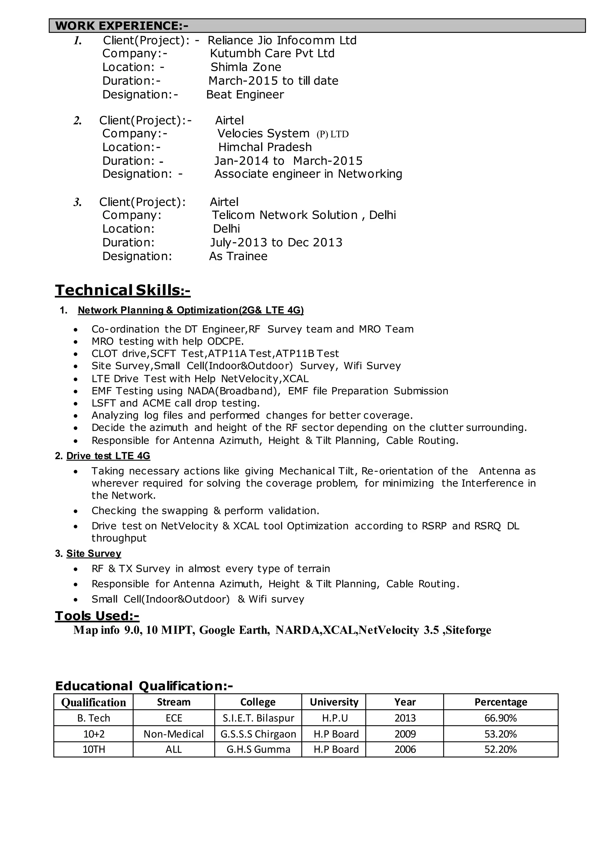 pradeep cv new | DOCX | Computer Networking | Computing