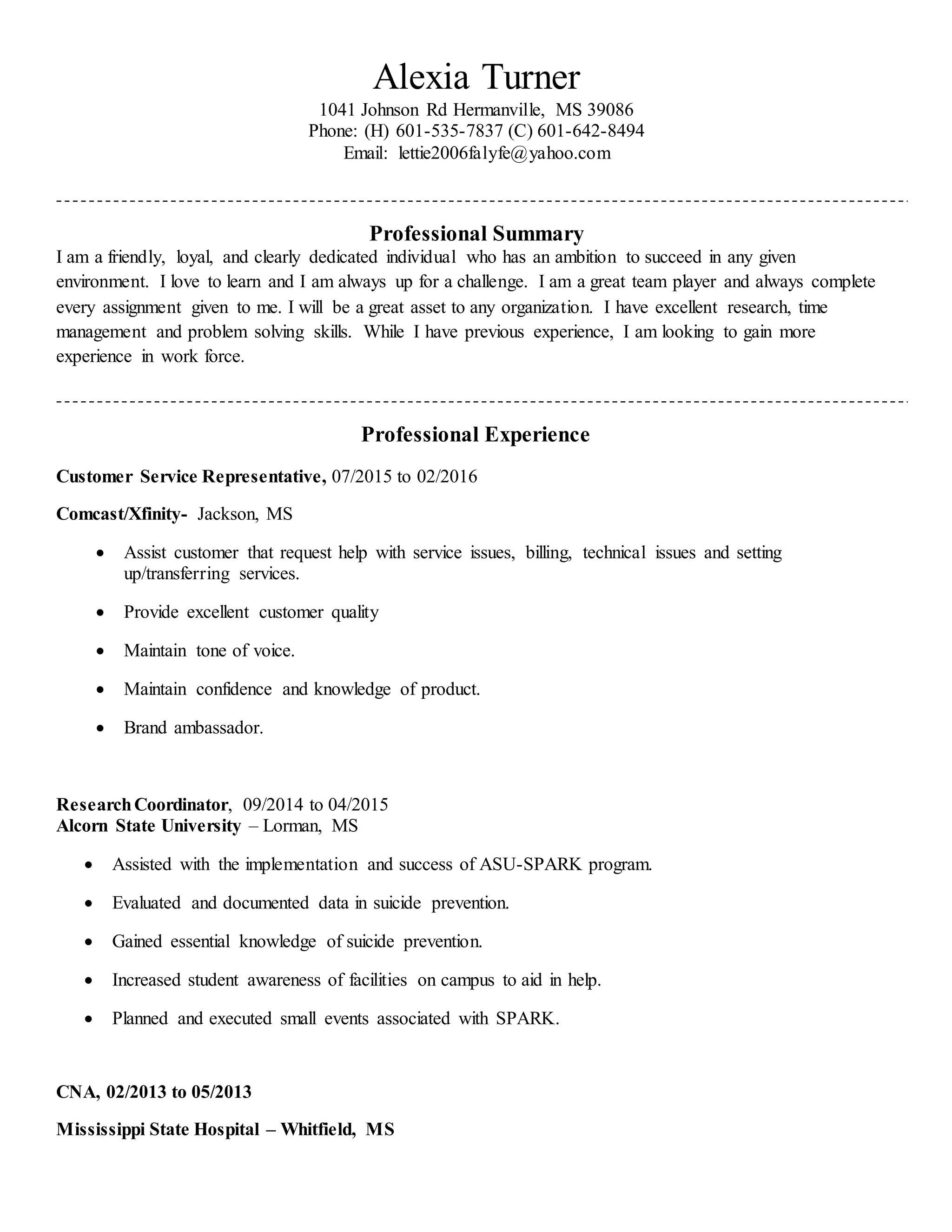 Turner Resume | DOCX | Graduation | Personal Celebrations & Life Events