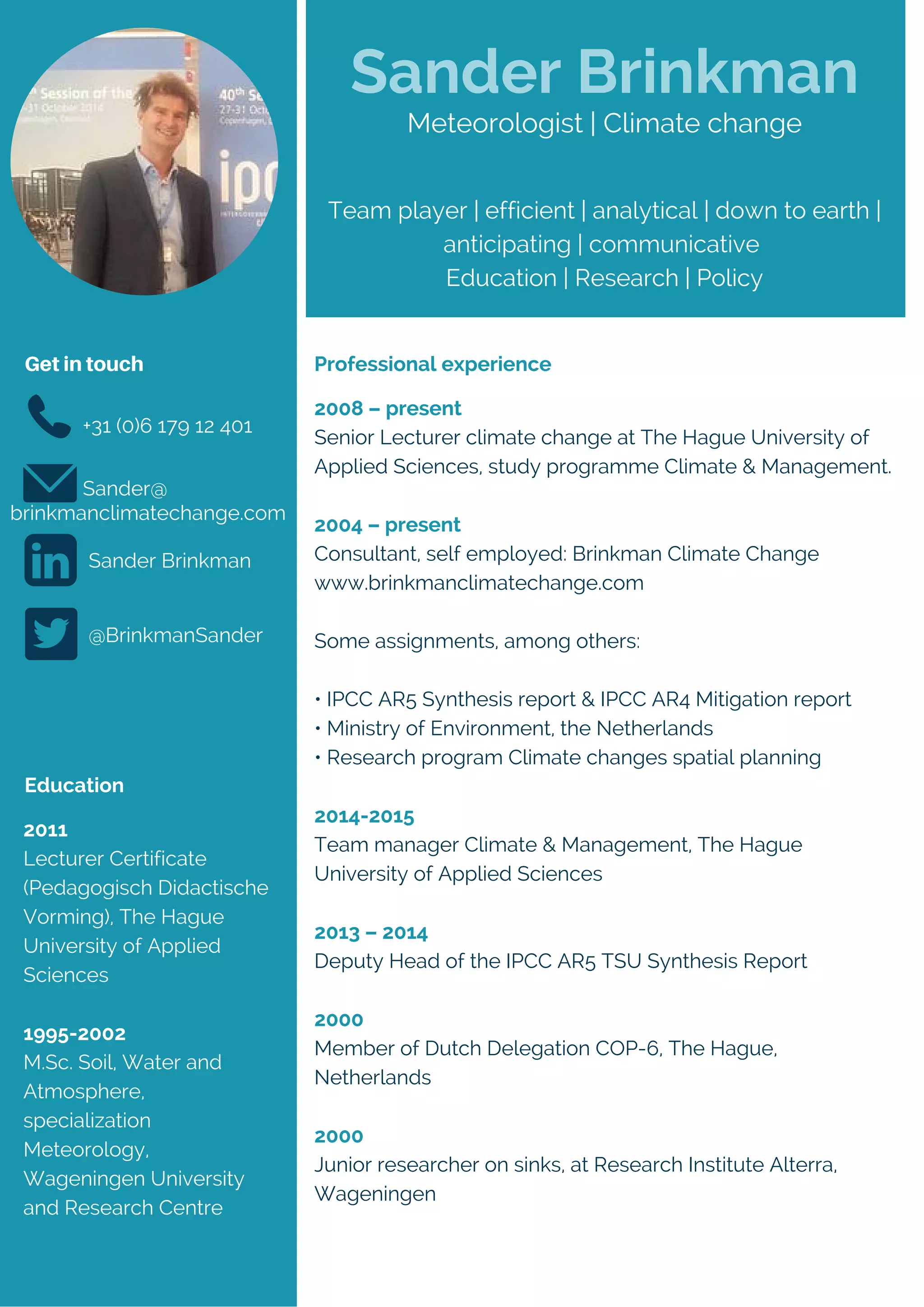 Sander Brinkman CV 2017 | PDF