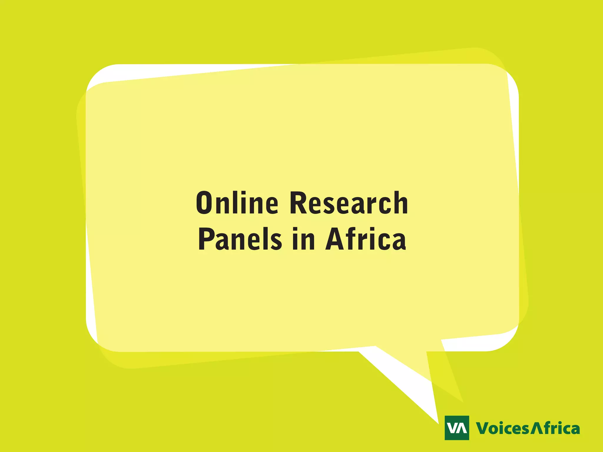 Online Research Panels in Africa _ VoicesAfrica | PDF