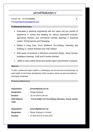 Jayaprakash Resume | PDF