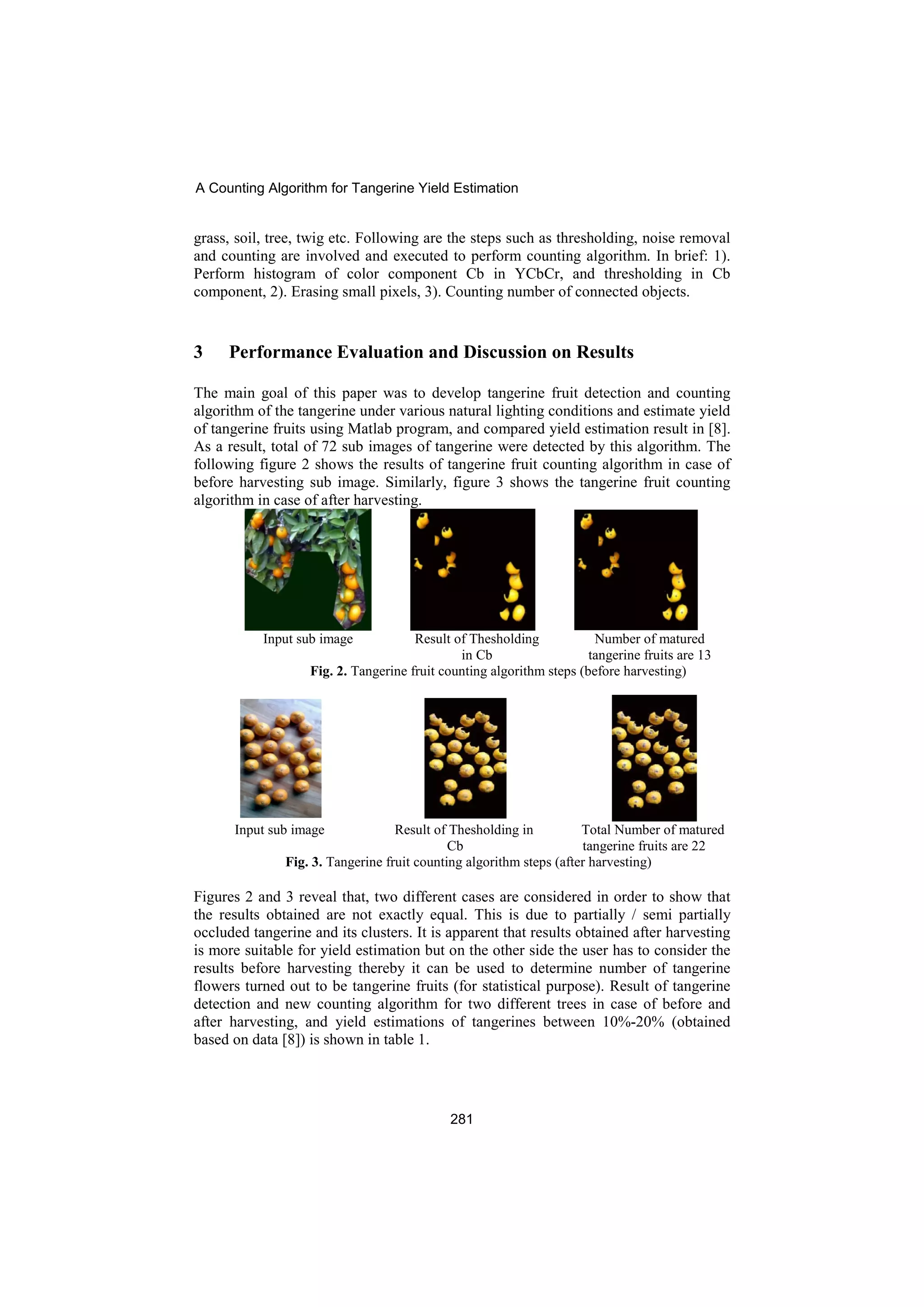 71 A Counting Algorithm For Tangerine Yield Estimation Pdf 9083
