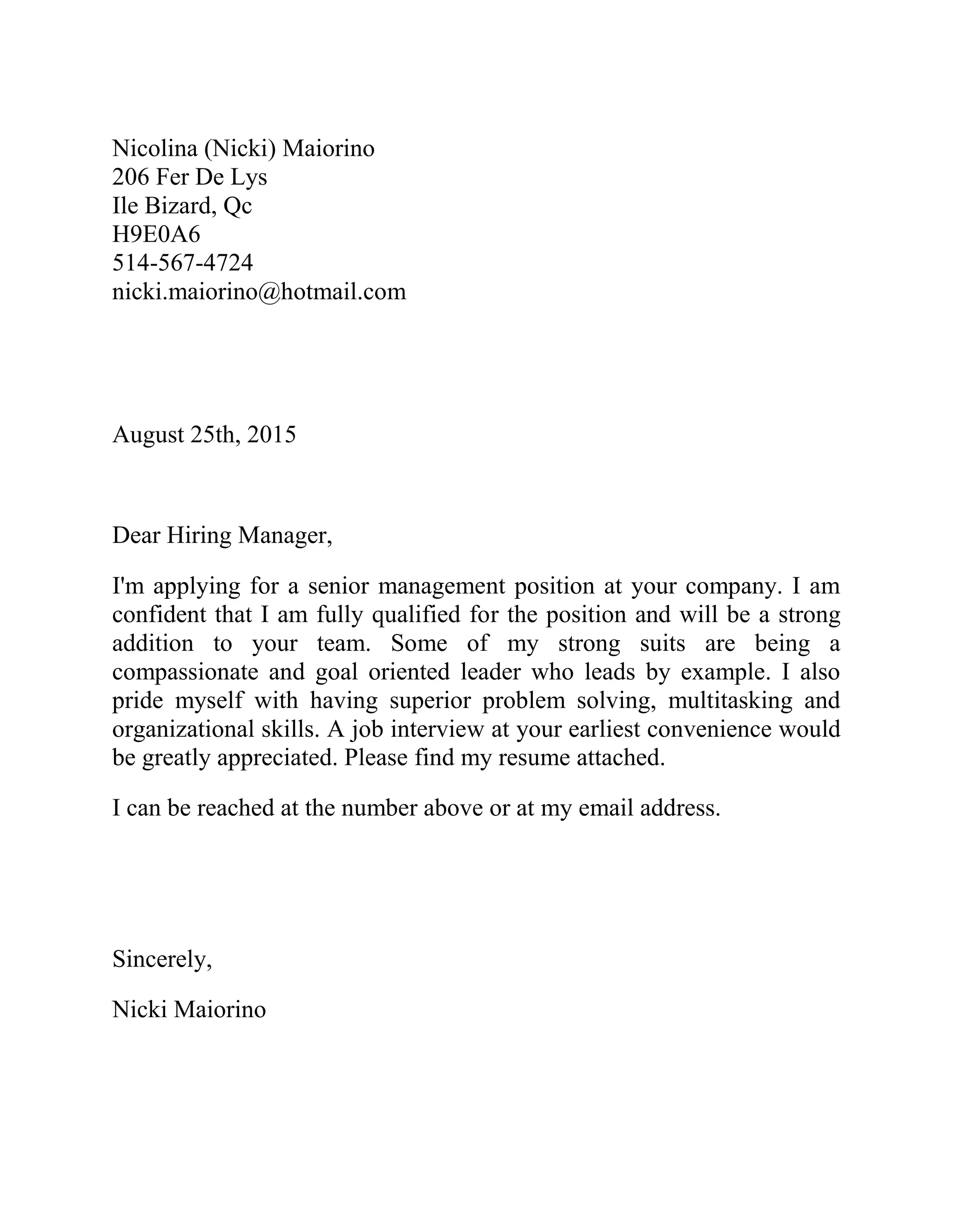 Nicki_Maiorino Resume | PDF