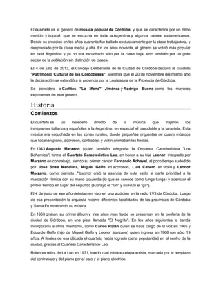 Cuarteto: 71 años de tunga-tunga | DOCX