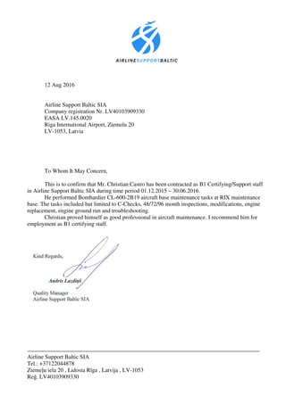 recomendation letter | PDF