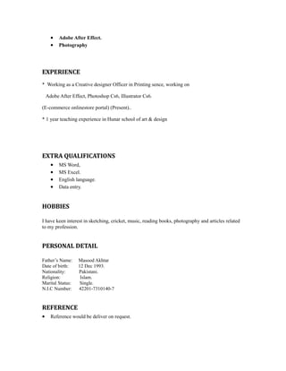 Hassan Akhtar. cv | PDF