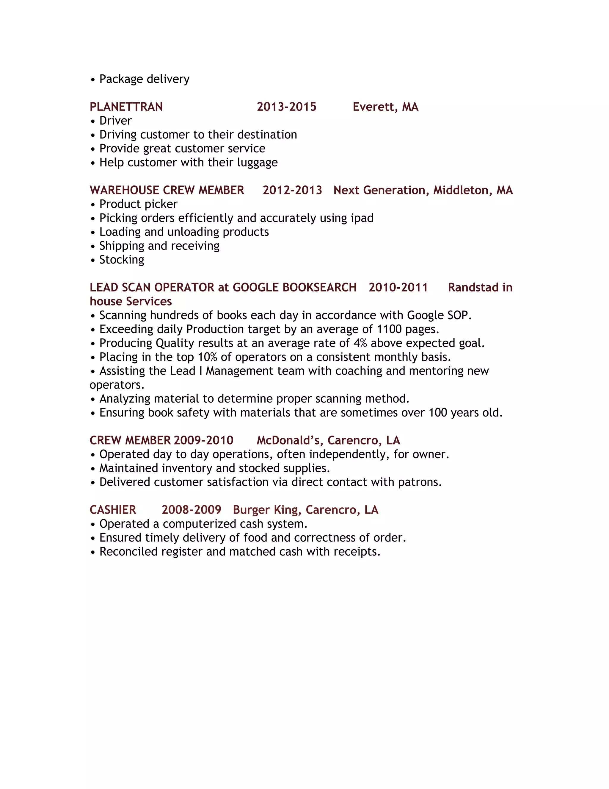 Carl Fleurant word document | DOC