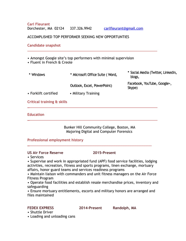 Carl Fleurant word document | PDF