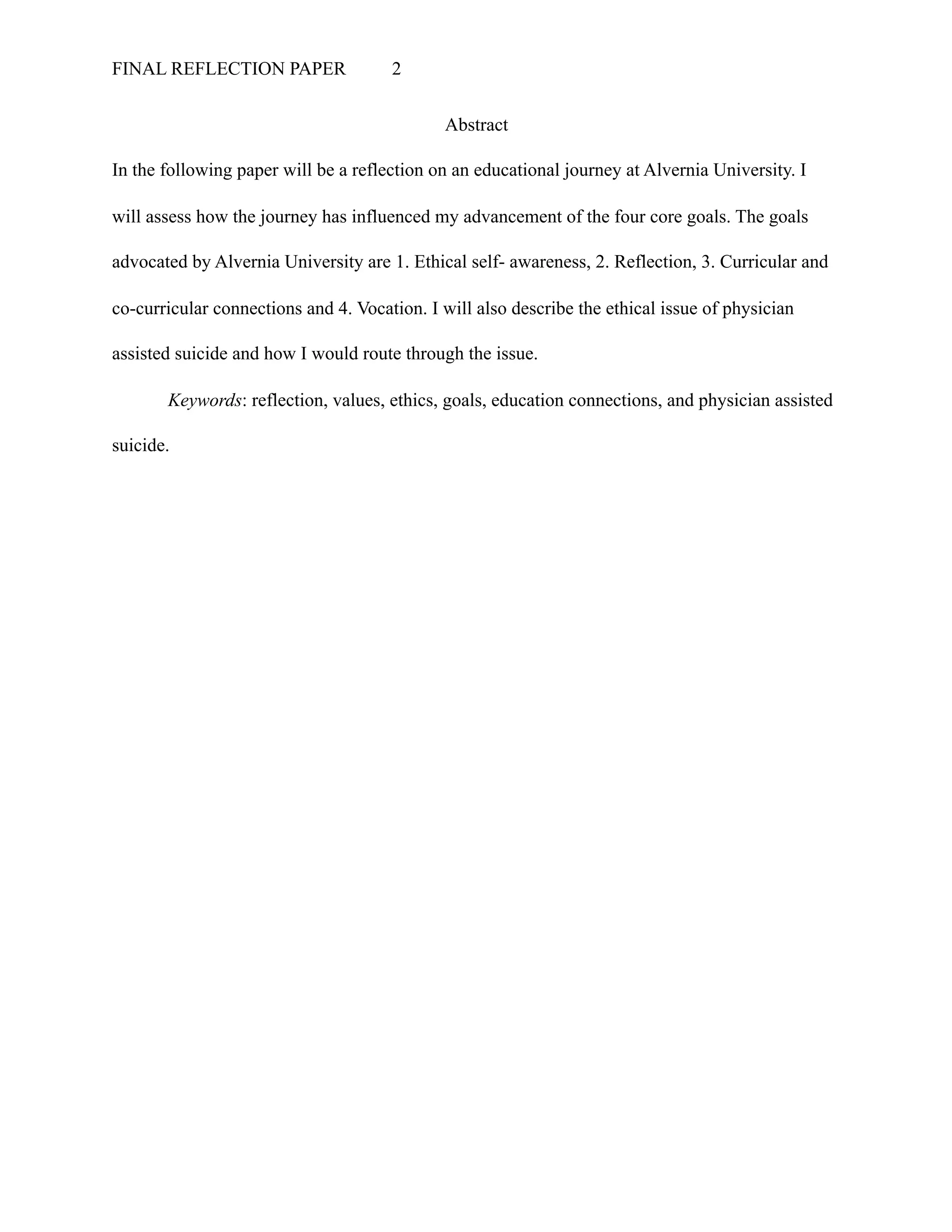 Final Reflection Paper | PDF