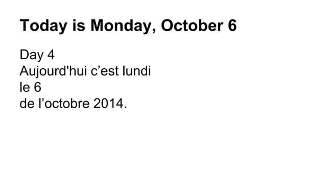 Monday oct 6th | PPT