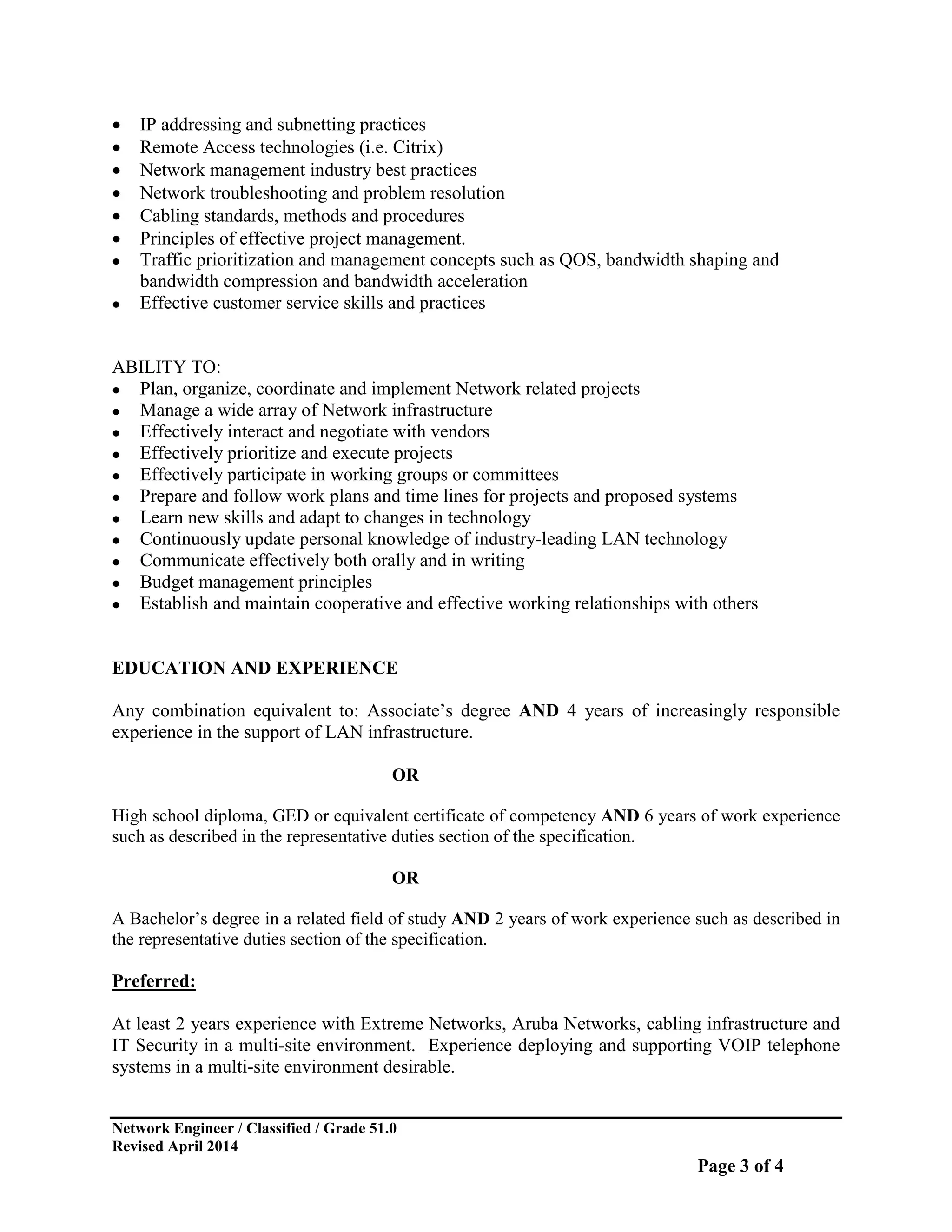 Network Engineer | PDF