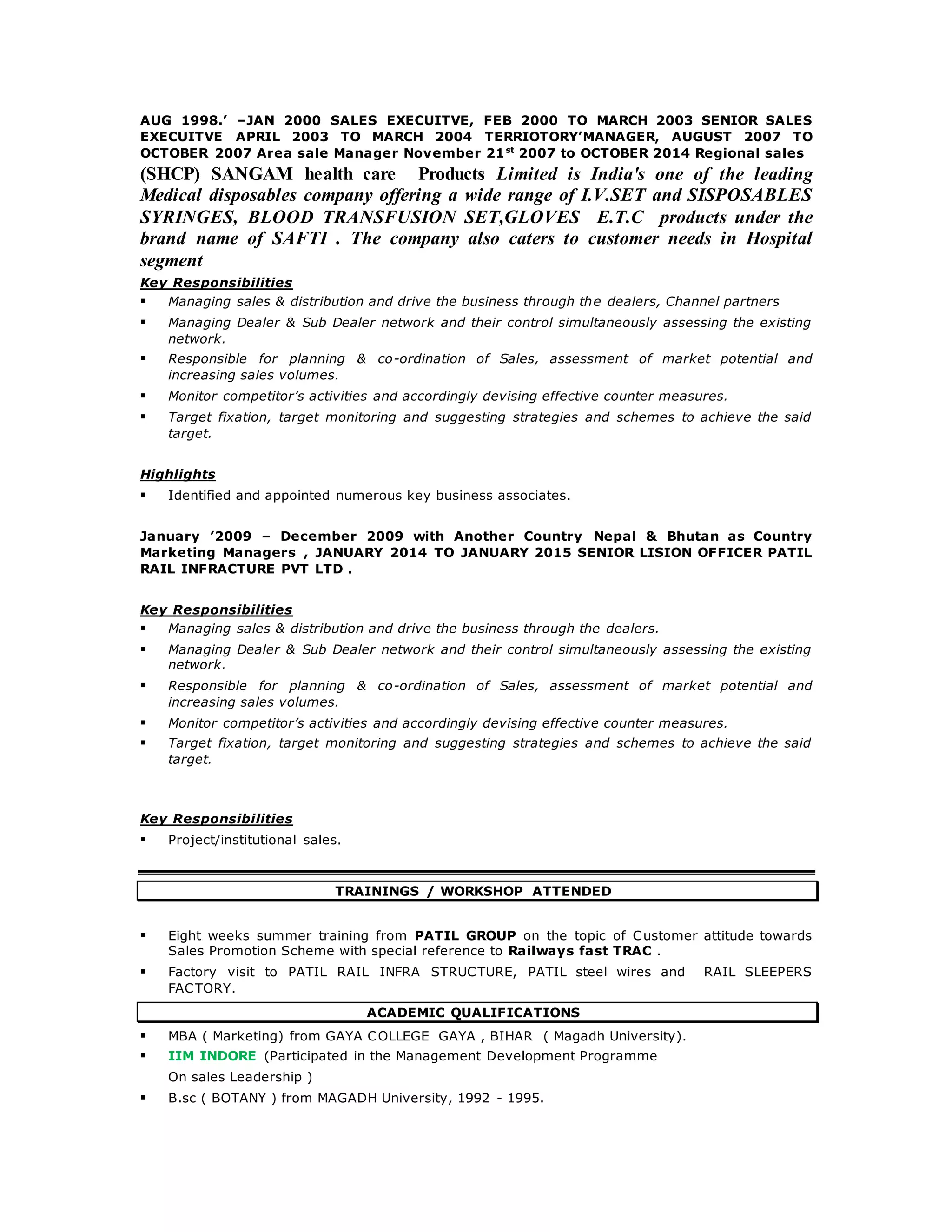 ASHWINI KUMAR NEW RESUME | DOCX