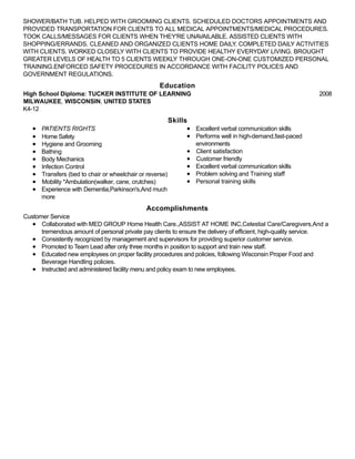 Ethel Moore Resume 1 | PDF