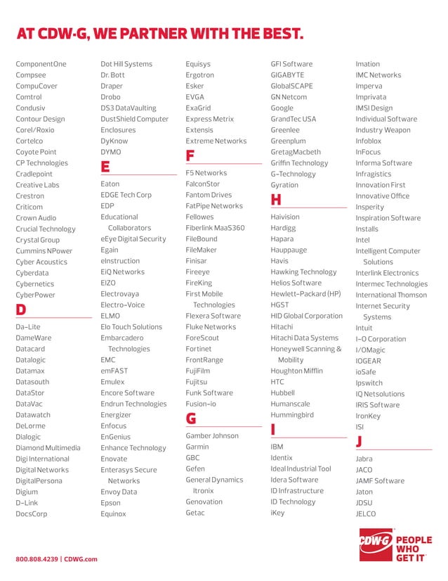 CDWG Line Card | PDF