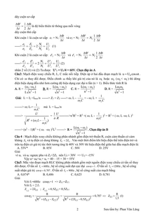 71 câu điện xoay chiều có hướng dẫn chi tiết | PDF
