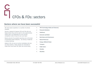 CFOs - FDs Brochure | PPT