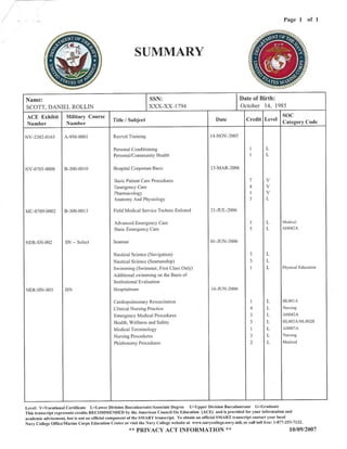 Military Transcripts