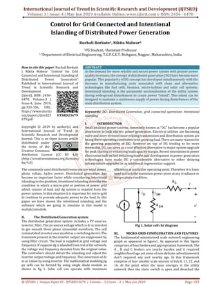 Control for Grid Connected and Intentional Islanding of Distributed Power Generation | PDF