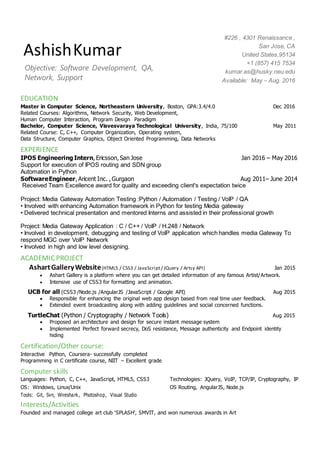 Ashish_Kumar_SD_Resume_SJ | PDF