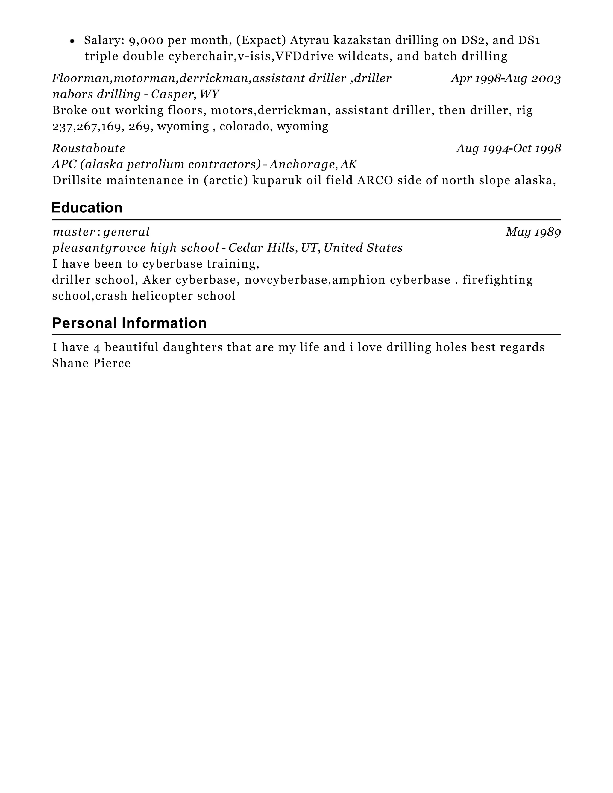 shane max Resume 1 (1) | PDF