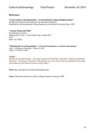 Final Project (Cultural Anthropology) | PDF