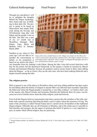 Final Project (Cultural Anthropology) | PDF