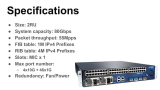 Juniper MX80-48T Introduction | PDF