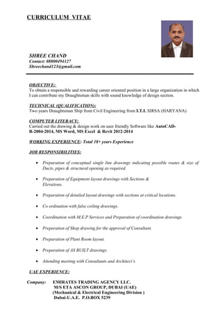 s.chand-CURRICULUM VITAE | PDF