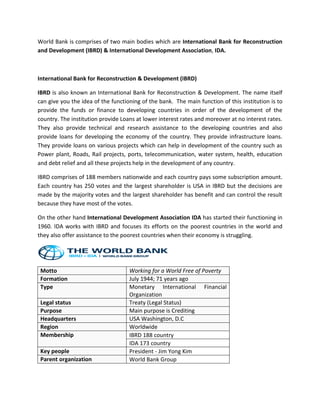 Introduction to World Banking Structure | PDF