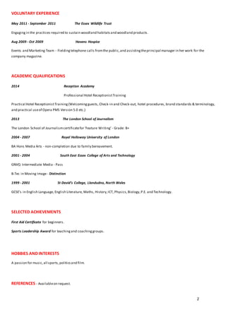 Richard Moore new CV 2015 - Admin jobs | DOCX