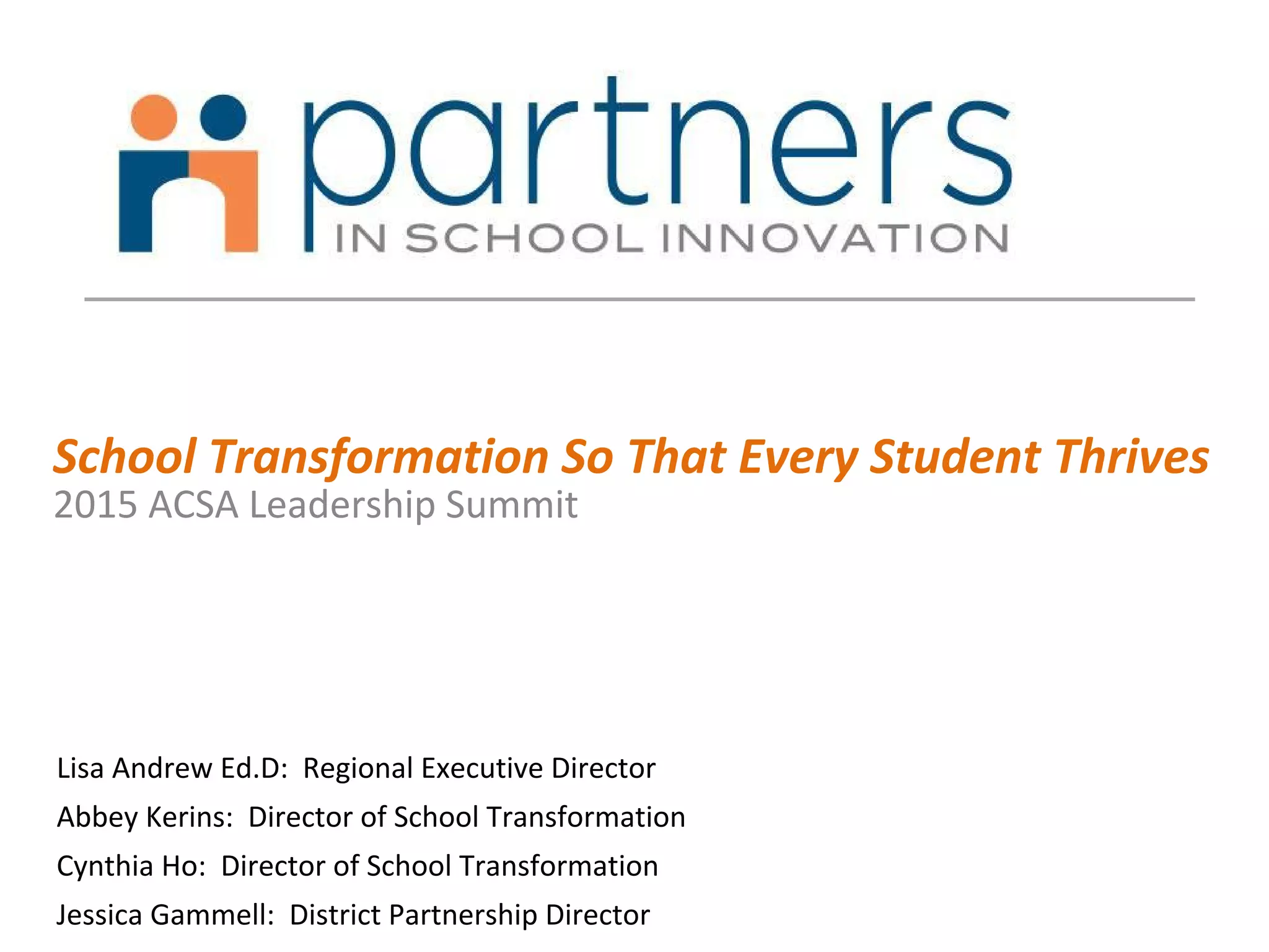 School Transformation So That Every Student Thrives | PPT