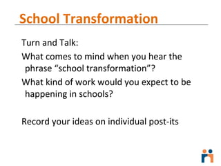 School Transformation So That Every Student Thrives | PDF