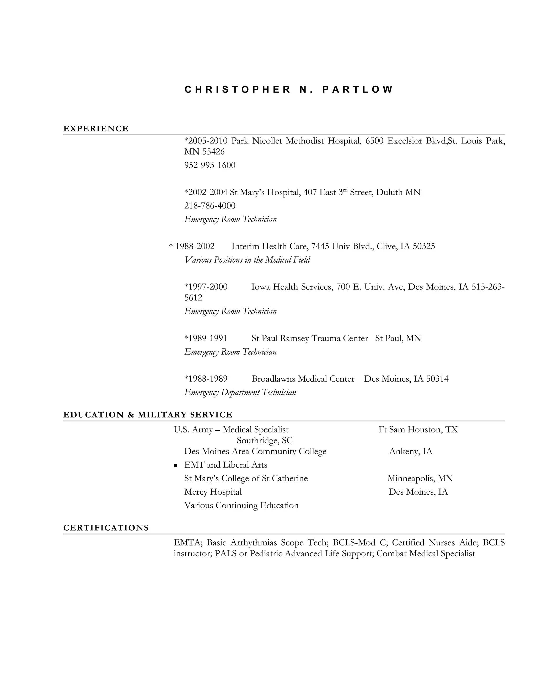 CHRIS RESUME-hand carry | DOC | Medical Health