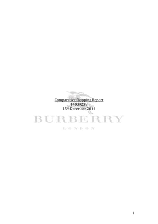 Comparative Shopping Report | DOCX