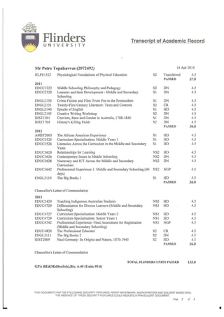 University and Tafe Transcripts | PDF