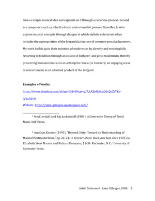 Creative Statement | PDF