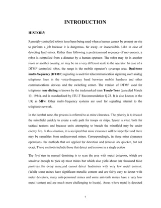 Mine detecting robot | PDF