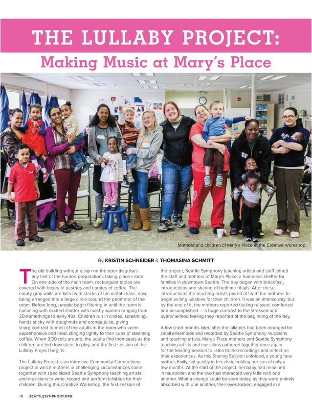 Lullaby Project Encore article | PDF