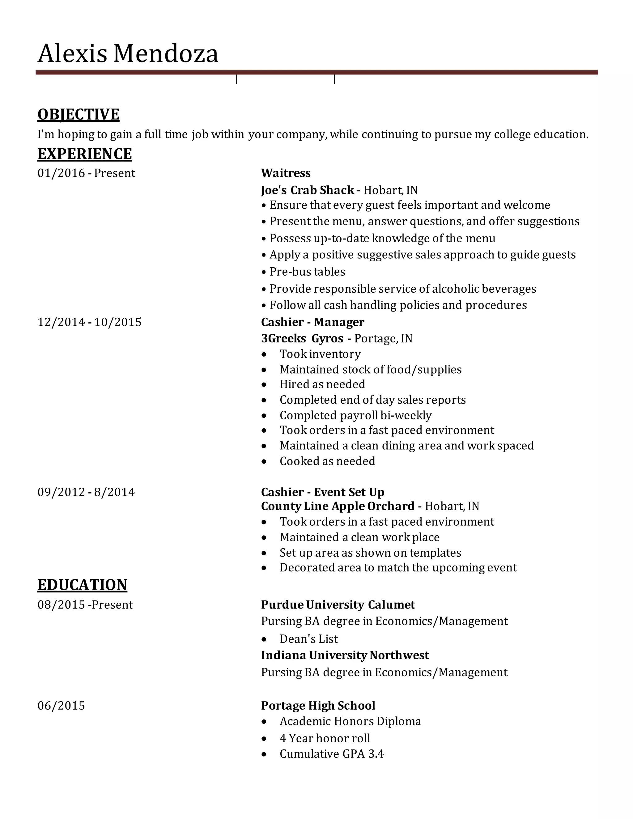 lexy resume | DOCX