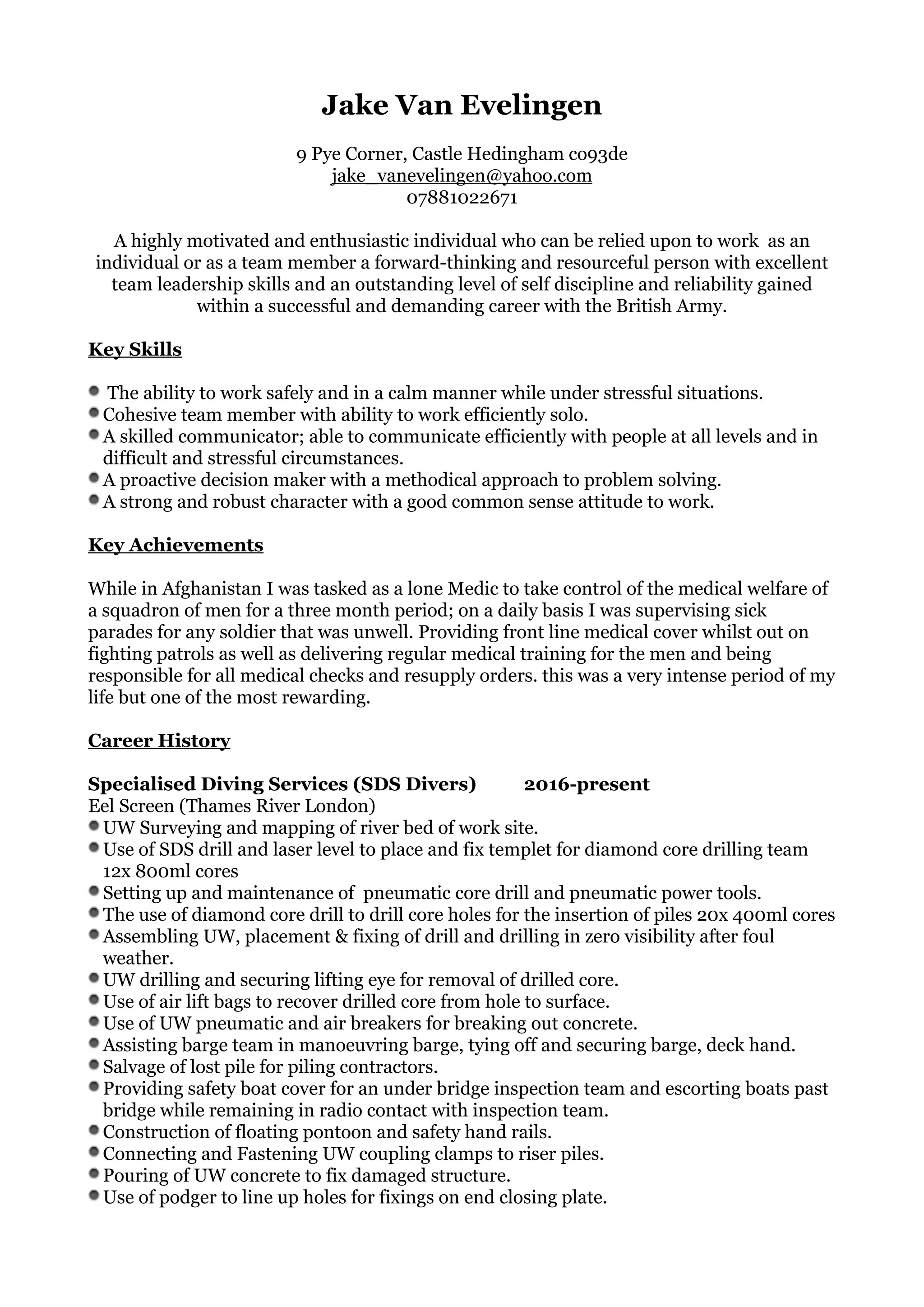 Diving CV NEW | PDF