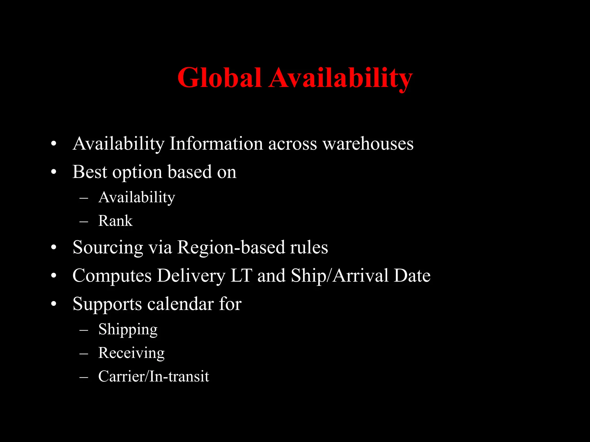 Oracle Global Order Promising and Available To Promise | PPT