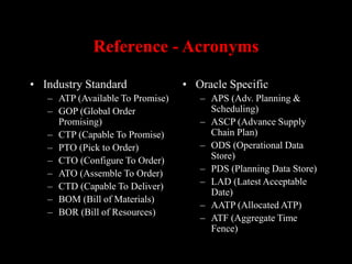 Oracle Global Order Promising and Available To Promise | PPT