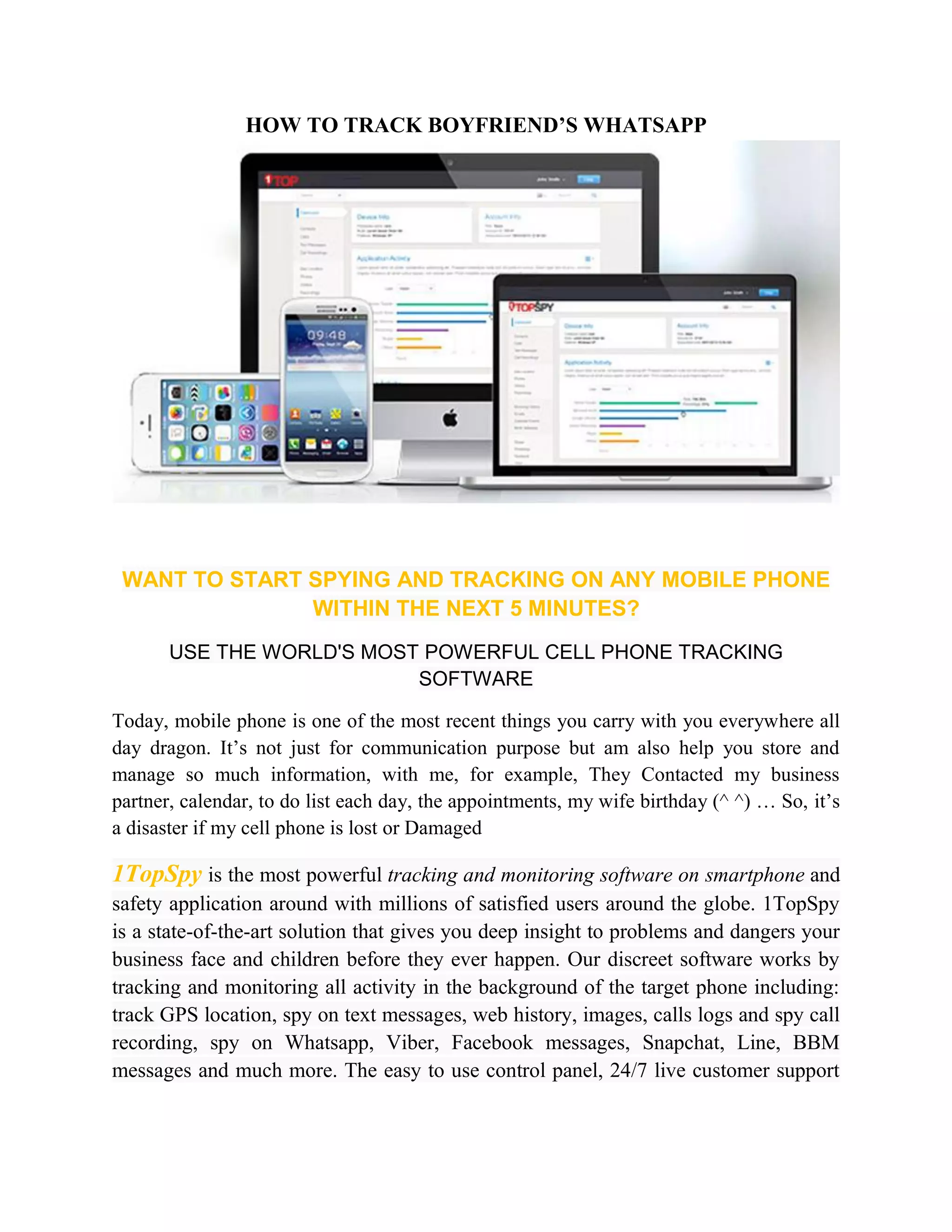 HOW TO TRACK BOYFRIEND'S WHATSAPP | PDF | Free Download